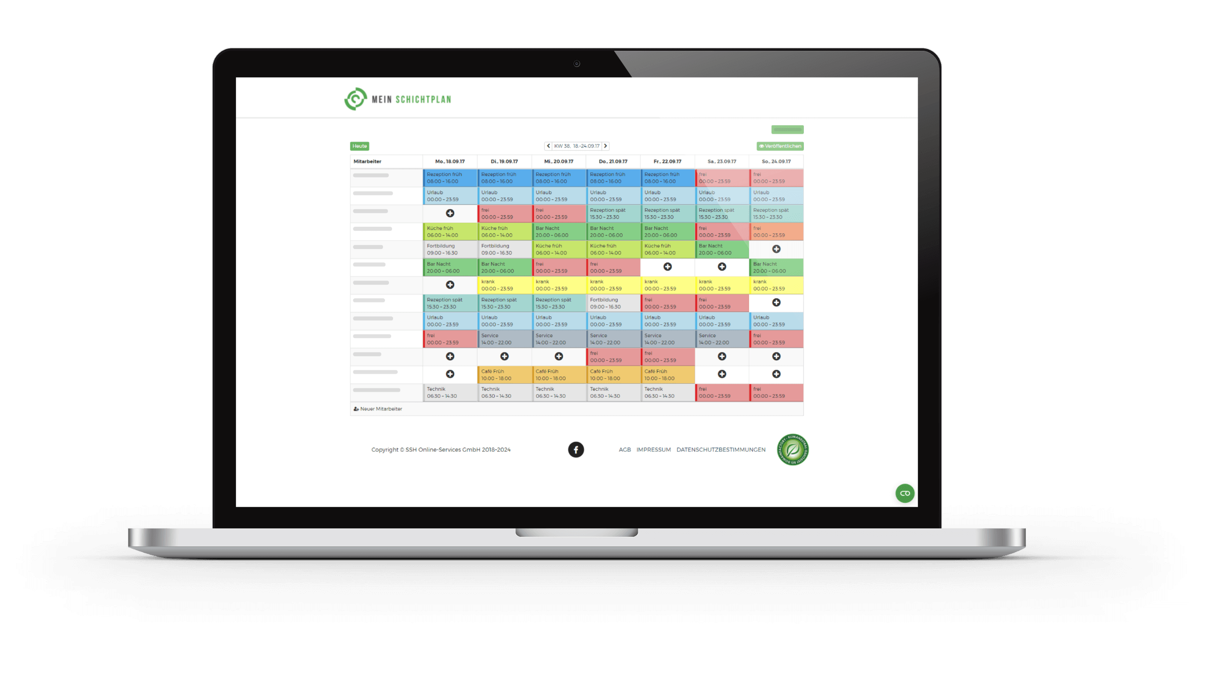 Mein Schichtplan - Kostenloses Schichtplan-Programm