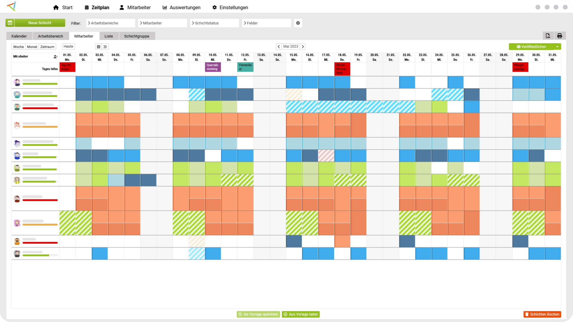 Effizienter Online Schichtplaner - Schichtpläne einfach erstellen