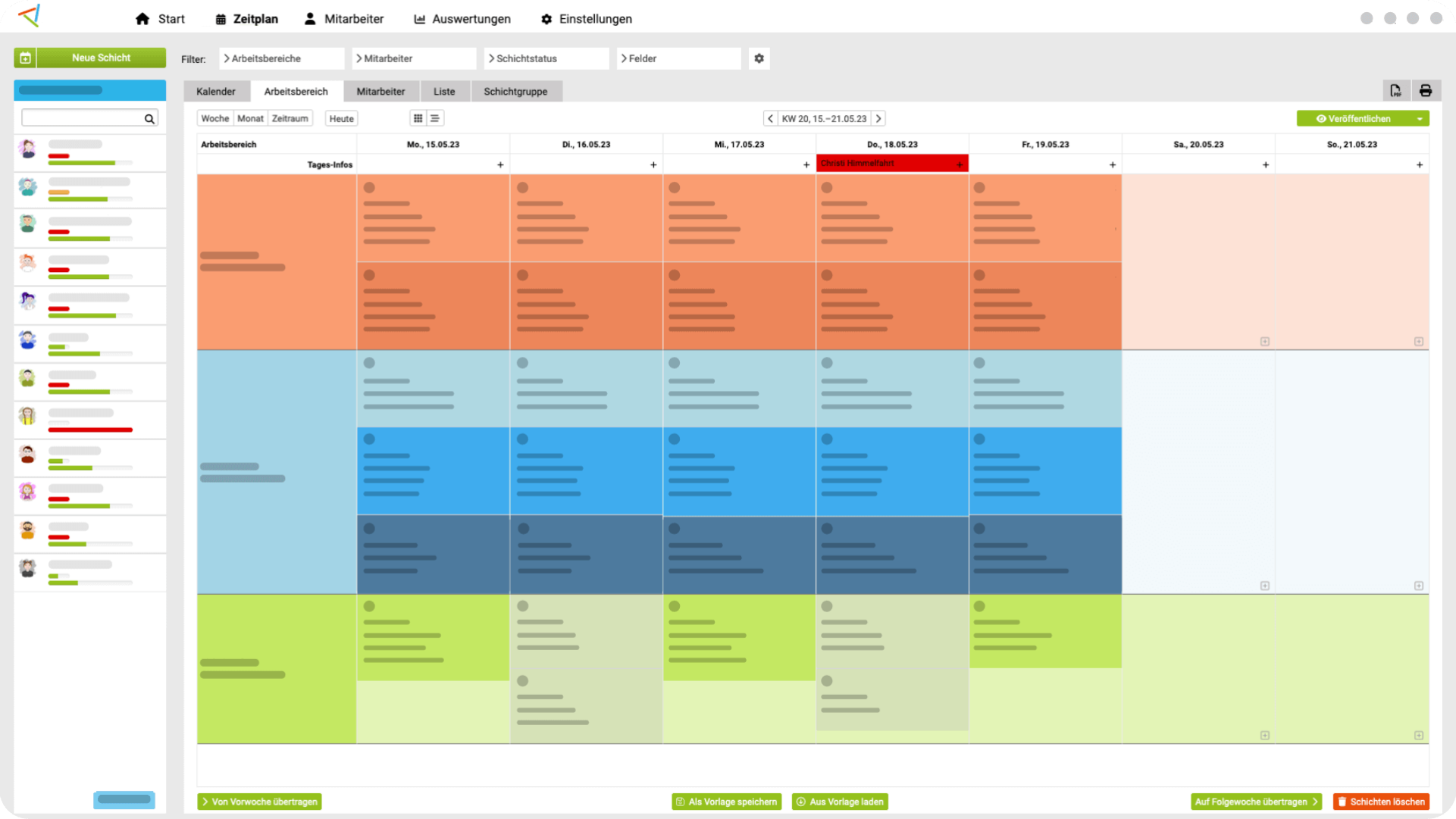Effizienter Online Schichtplaner - Schichtpläne einfach erstellen
